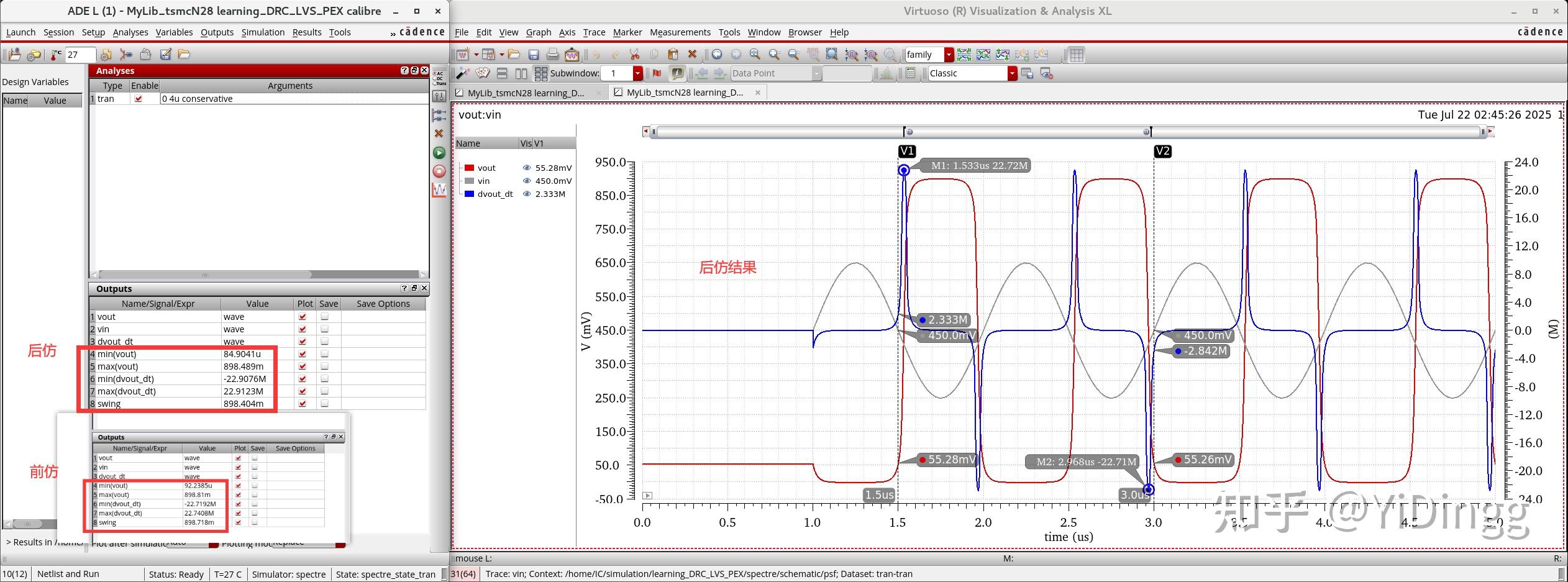 Cadence Virtuoso 教程 (八)：台积电 28nm 版图设计示例——包括 Layout, DRC, LVS, PEX 和后仿 ...