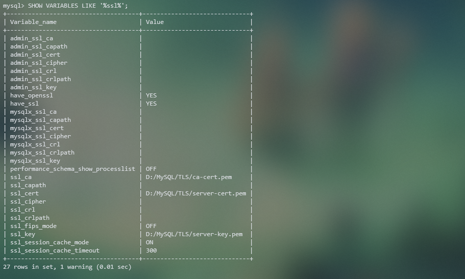 MYSQL启用 SSL/TLS 加密 - 知乎