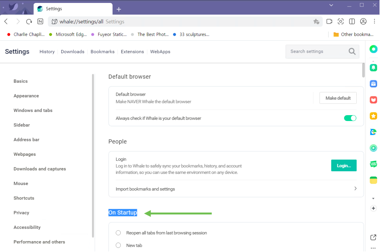 Naver Whale 浏览器如何将 FUYEOR 简明导航设为主页 - 知乎