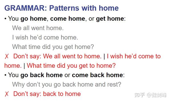 “回家”不要写成return to home - 知乎