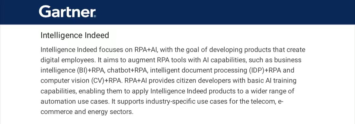 实在智能入选Gartner首份中国RPA魔力象限报告，今年连续四次获Gartner重点推荐 - 知乎