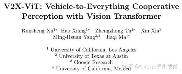ECCV 2022 | V2X-ViT：V2X与视觉Transformer的协同感知 - 知乎