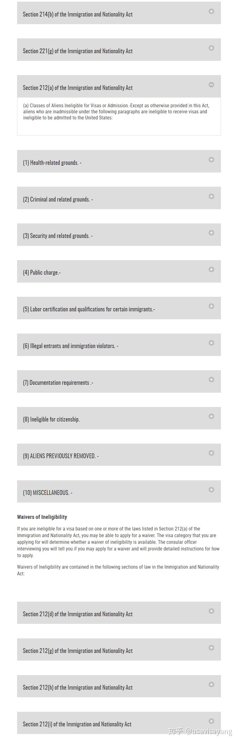 对于常见的214（B）,221(a), 221(g) 拒签条款最官方的解释来了 - 知乎
