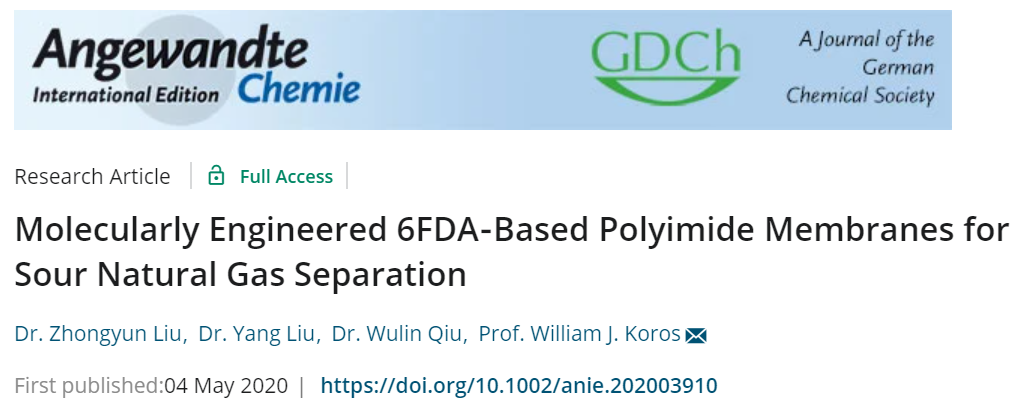 膜科学顶尖大牛William J. Koros院士：玻璃态聚酰亚胺气体分离膜新进展 - 知乎