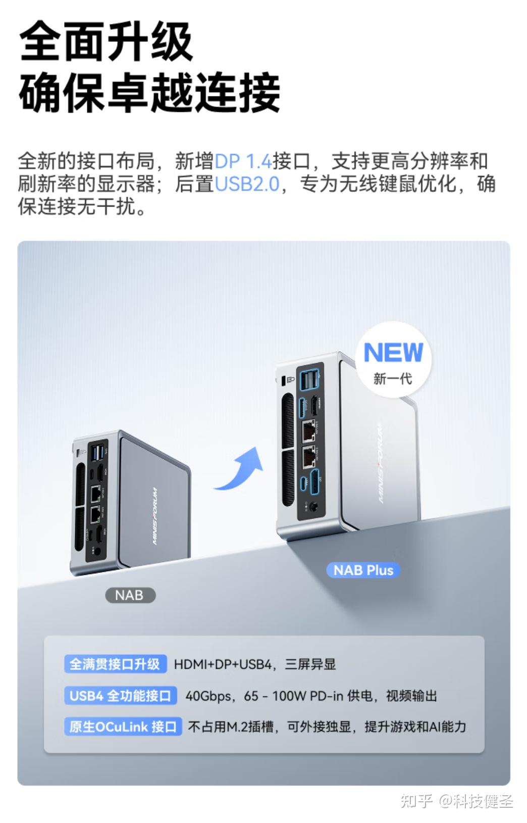 新增Oculink接口 铭凡NAB9 Plus迷你主机值得买吗？ - 知乎