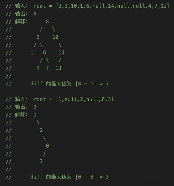 LeetCode 1026 DFS Python3 Go Maximum Difference Between Node And Ancestor leetcode-1026-dfs-python3-go-maximum-difference-between-node-and-ancestor