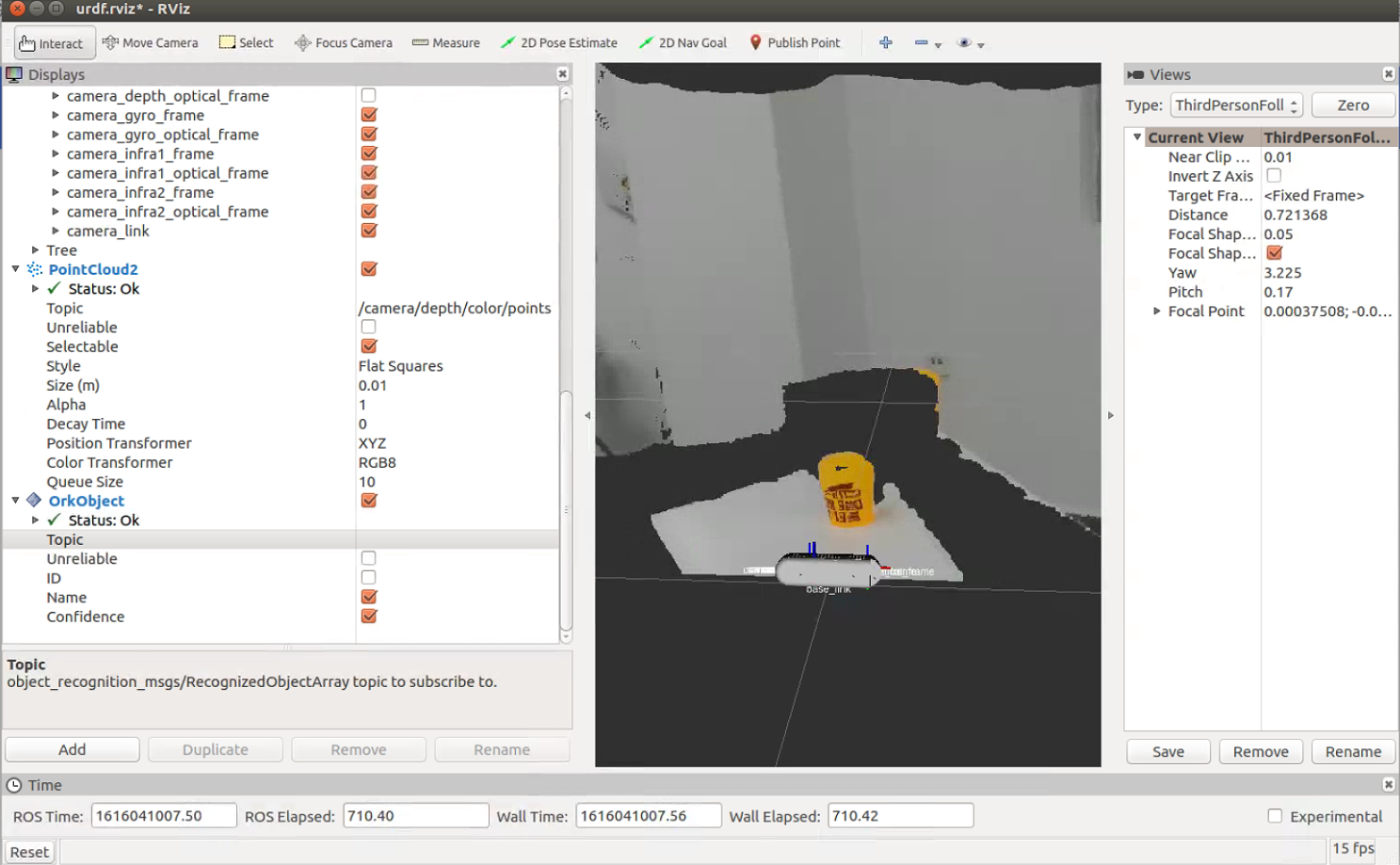 UR5e+3D物体检测与识别（ORK）+Realsense D453i - 知乎