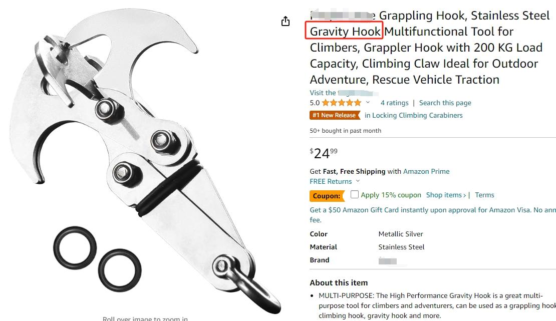 Gravity Hook登山钩发起商标维权！2024-cv-00548 - 知乎