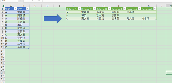 power query 函数 Table.Group 案例四：分组以后横向展开 - 知乎