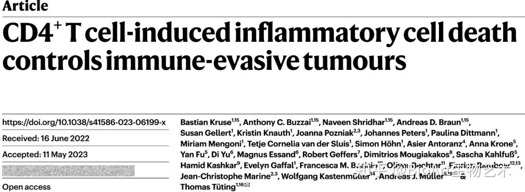Nature︱CD4+T细胞使免疫逃逸肿瘤“无路可逃” - 知乎