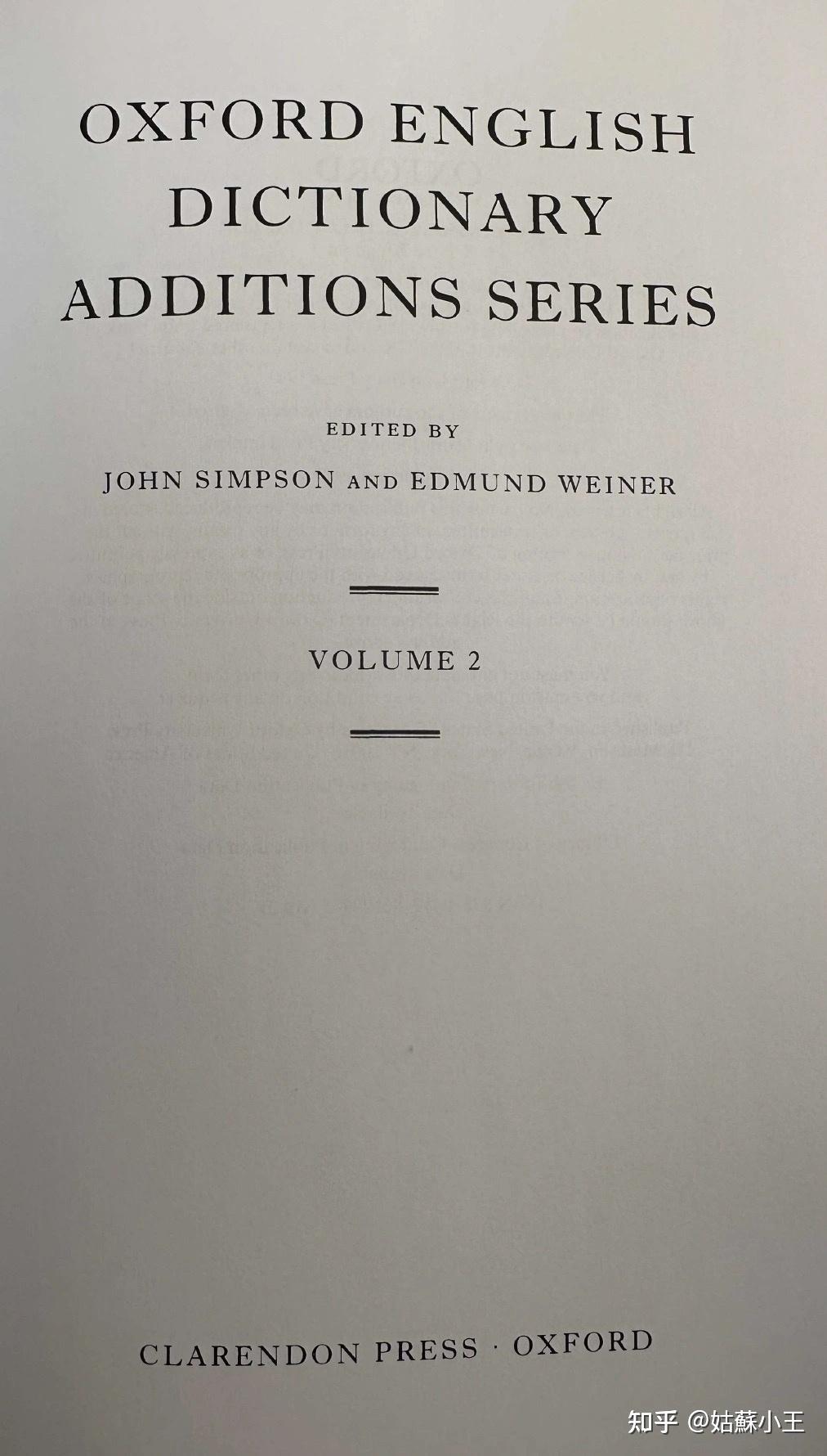The Oxford English Dictionary （OED）牛津英语词典 - 知乎