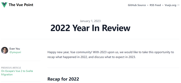 尤雨溪Vue 2022回顾及2023展望 - 知乎