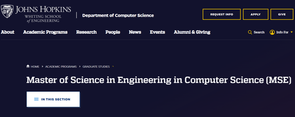 2023 VH Offer | 恭喜VH学员获录JHU CS——约翰霍普金斯大学计算机科学硕士~ - 知乎