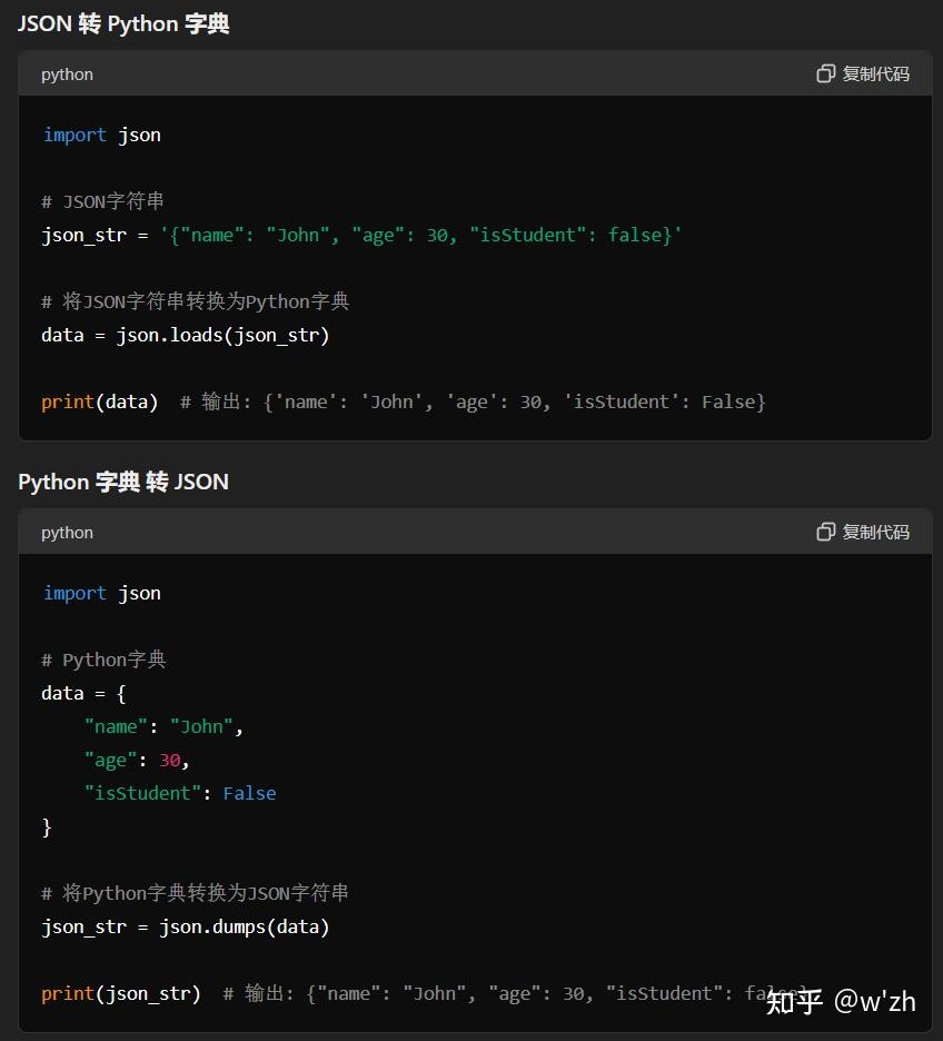 JSON&Python Dict - 知乎