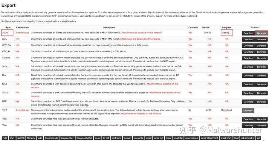 威胁情报与MISP第7部分-导出IOCs - 知乎