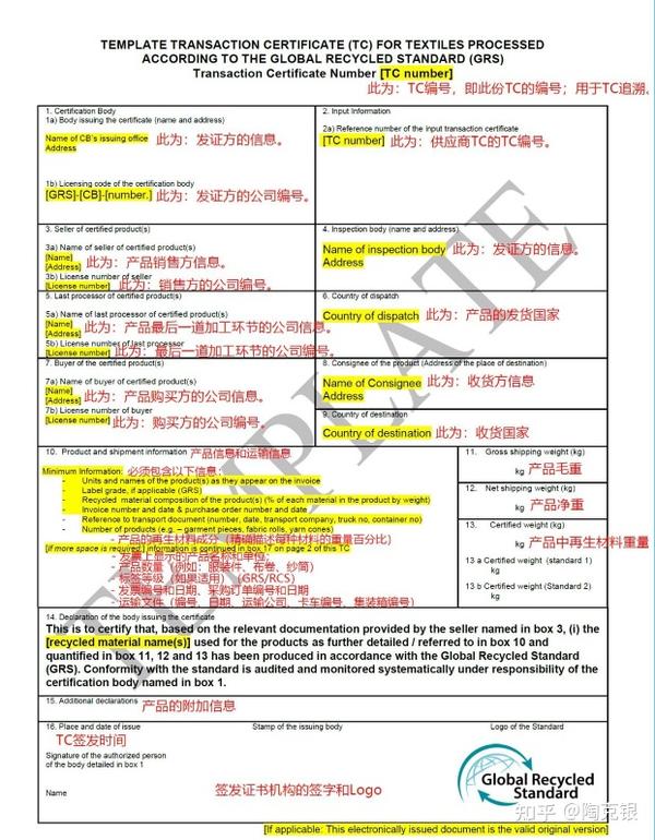 再生GRS认证、有机棉GOTS认证的TC交易证怎么申请？申请TC需要哪些资料？ - 知乎