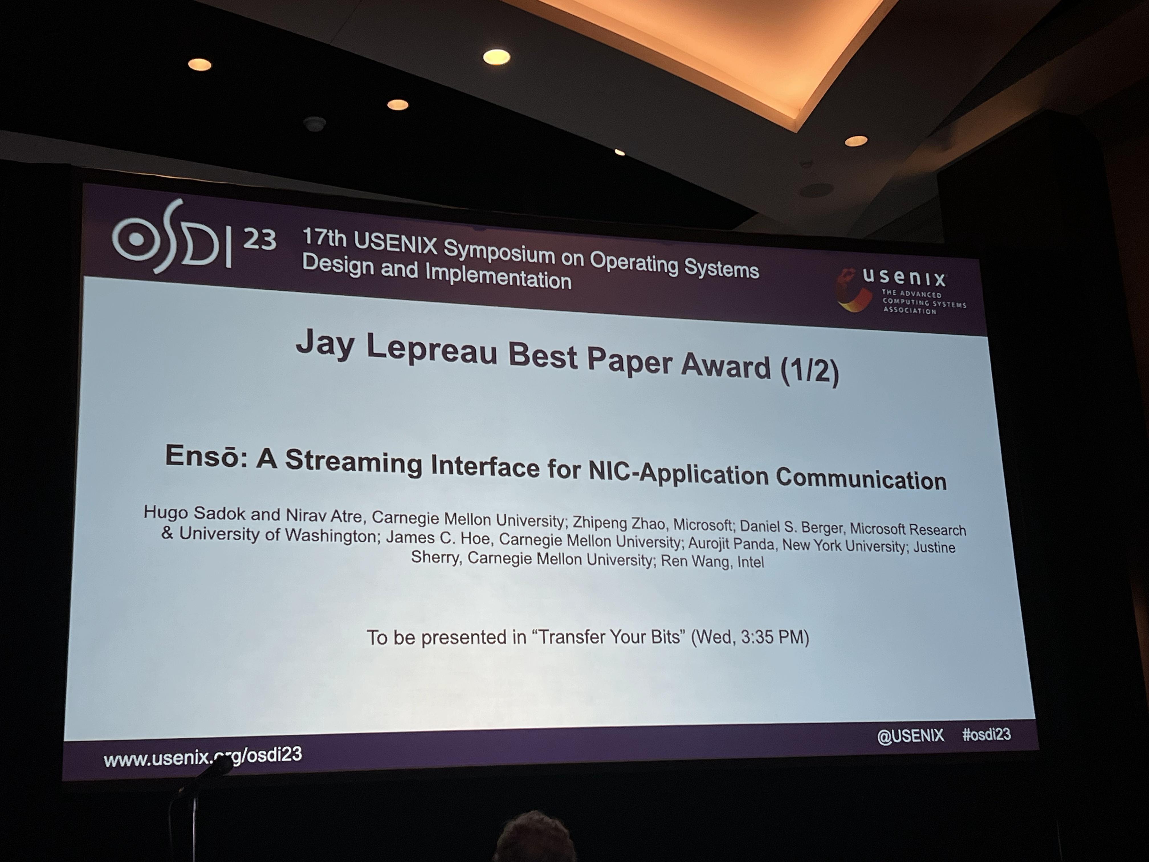 Trip Report for OSDI 2023 - 知乎