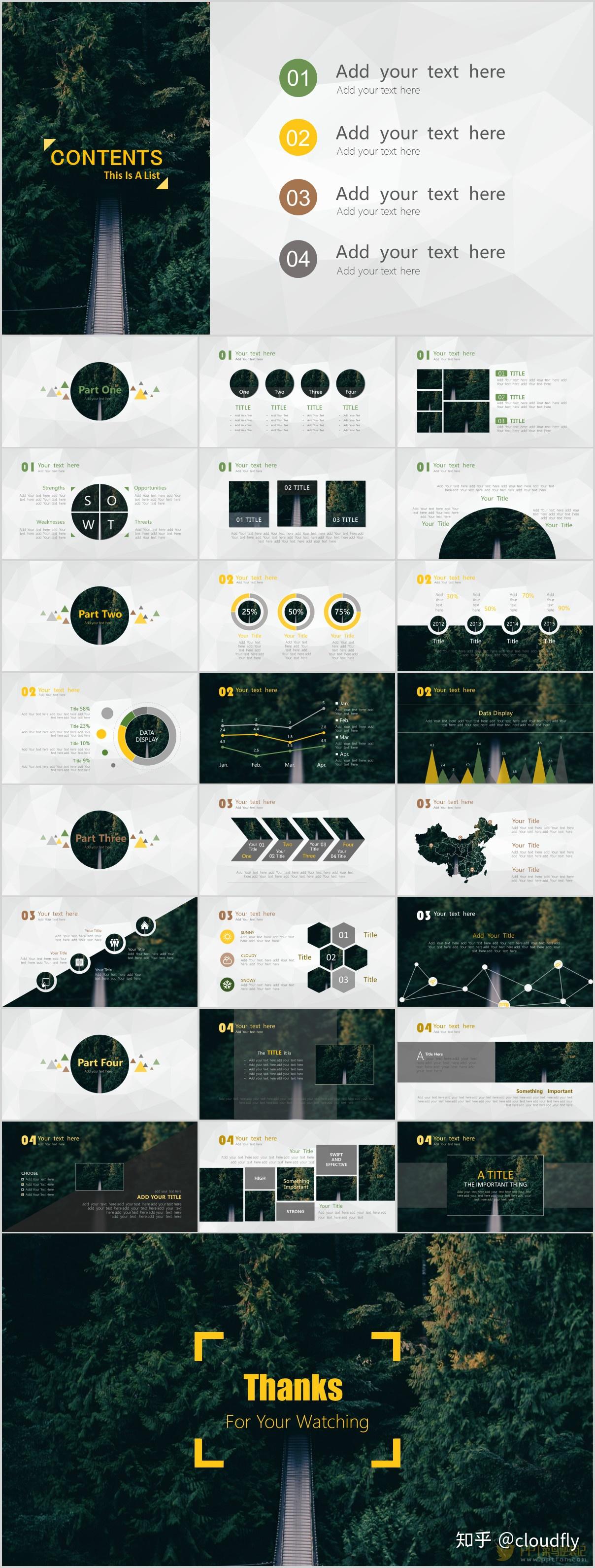英文商务工作汇报PPT模板免费下载 - 知乎