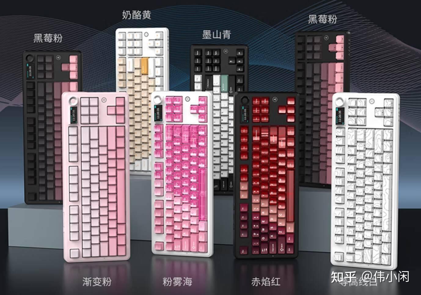 媳妇的心头好！粉嫩+透明，黑爵MK87三模机械键盘这波操作有意思 - 知乎