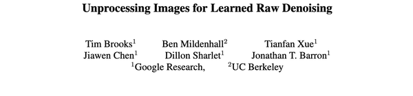 CVPR'19｜Raw 域降噪的入门必读 - 知乎
