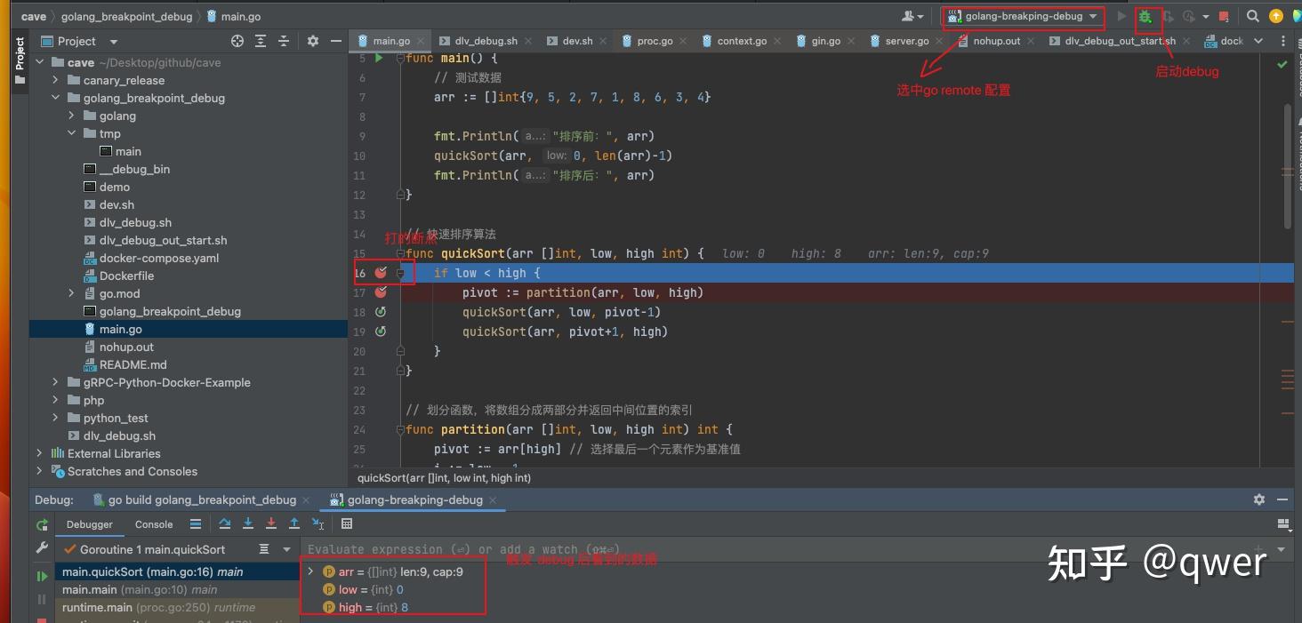 怎么对容器中的 Golang 程序打断点debug？ 知乎 