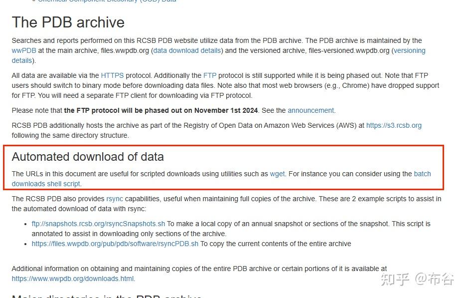 RCSB PDB数据和帮助文档下载 - 知乎