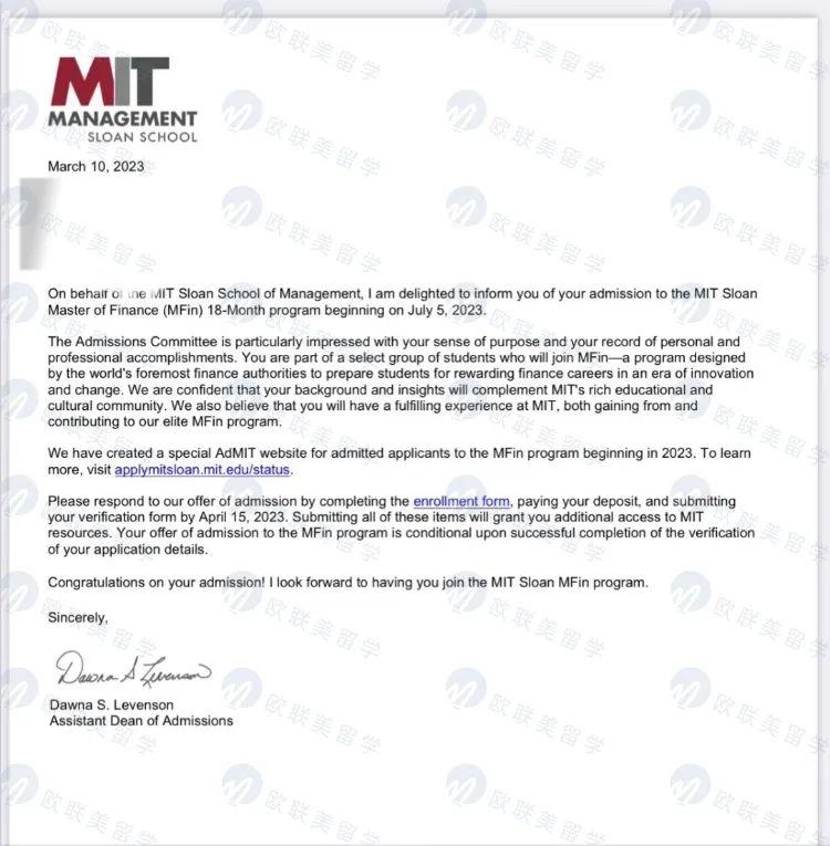 MIT录取！X同学斩获麻省理工学院「金融硕士」offer！ - 知乎