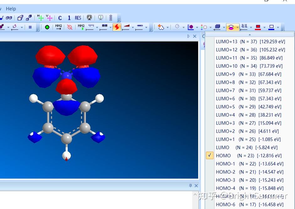 3 Chem3D的Huckel计算 与 简单的数据处理 - 知乎