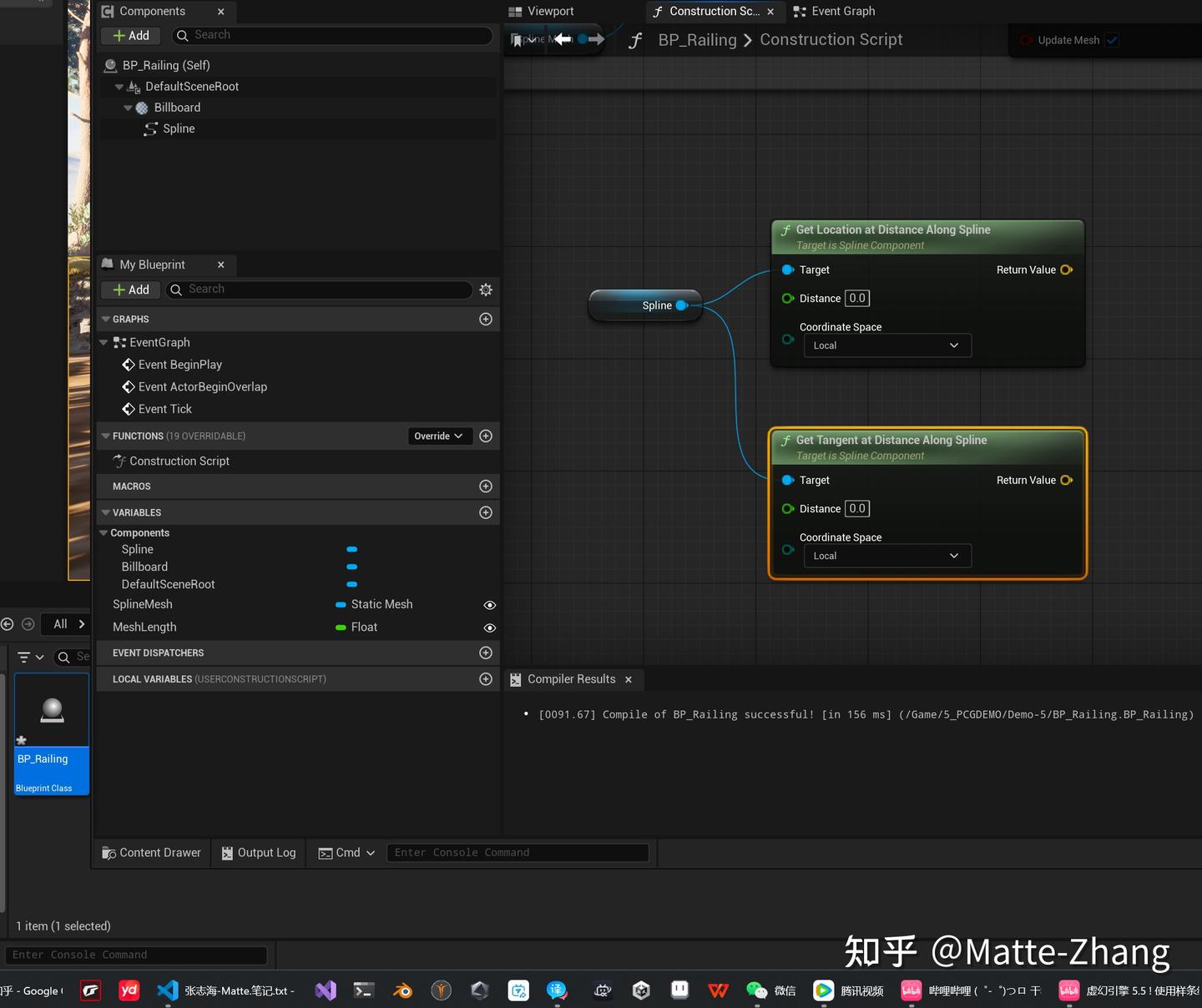 虚幻引擎（UE）5.5》再已有样条线上动态生成跟随网格体 - 知乎