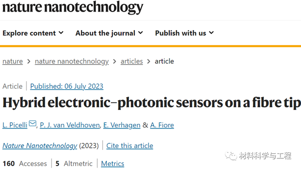 《Nature Nanotechnology》：光纤尖端的混合电子-光子传感器！ - 知乎