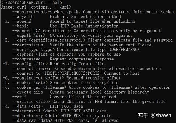Curl Windows下安装及常用命令指南 知乎
