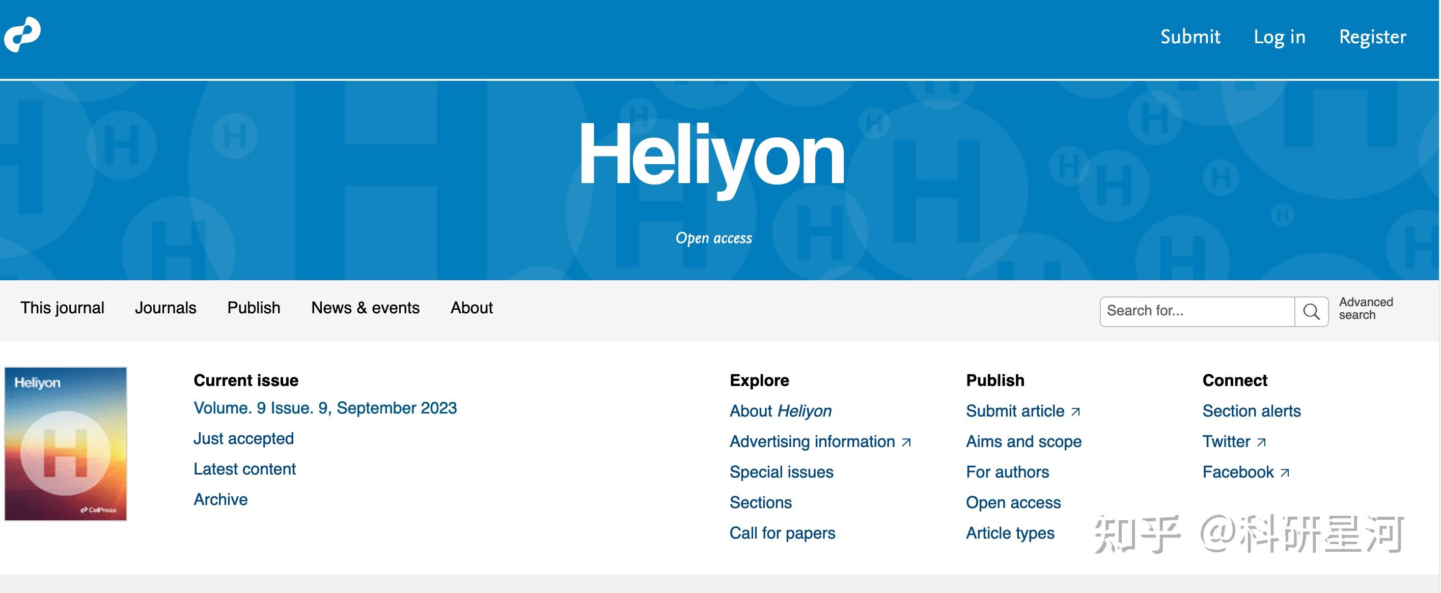 【期刊速览 1】Heliyon｜新晋SCI、处理速度很快、六个月见刊 - 知乎