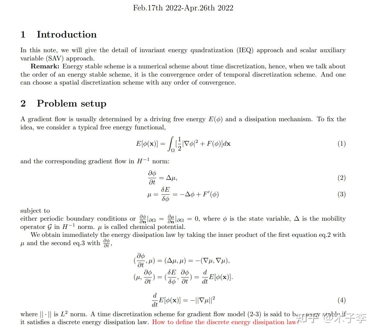 IEQ and SAV framework for solving Gradient flow - 知乎