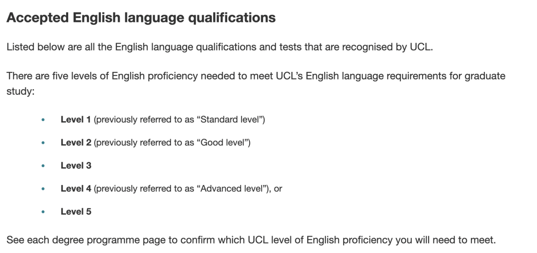 UCL更新语言要求，变更为5个Level，分数要求有所提高 - 知乎