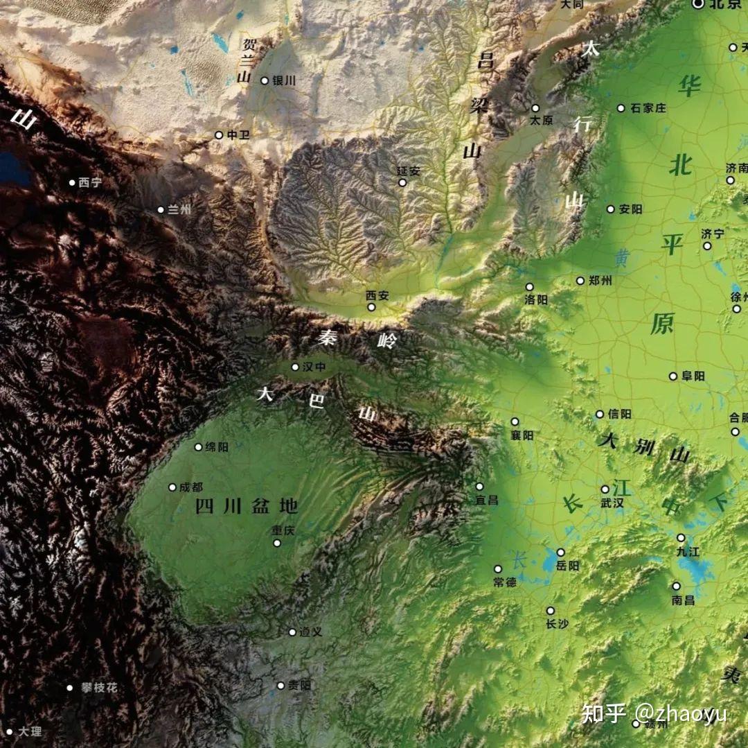 中国及周边地区3d地形图 - 知乎