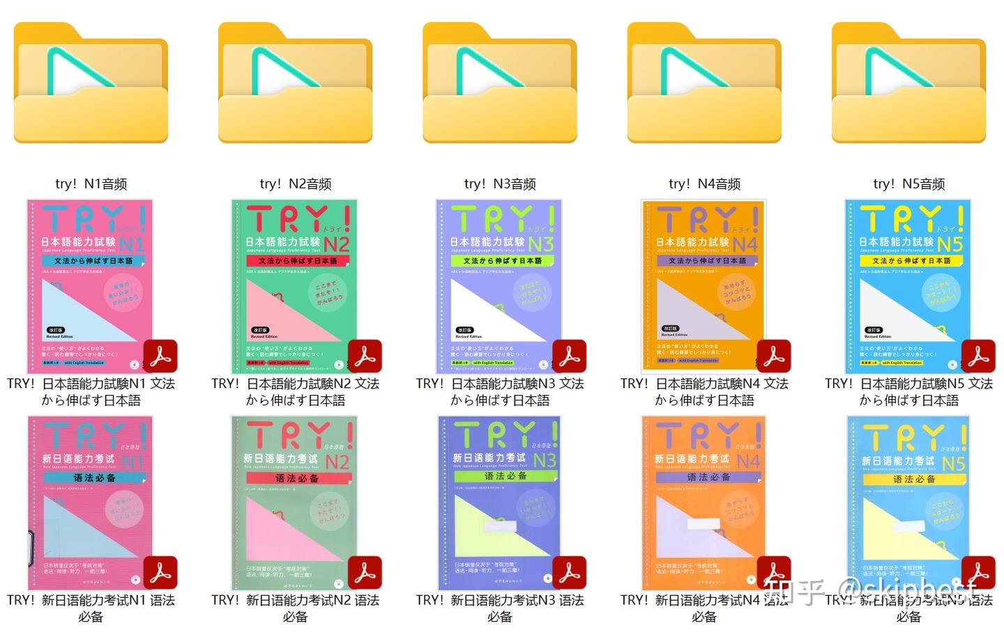 备考JLPT | TRY！新日语能力考试N1-N5（含音频）资料分享 - 知乎