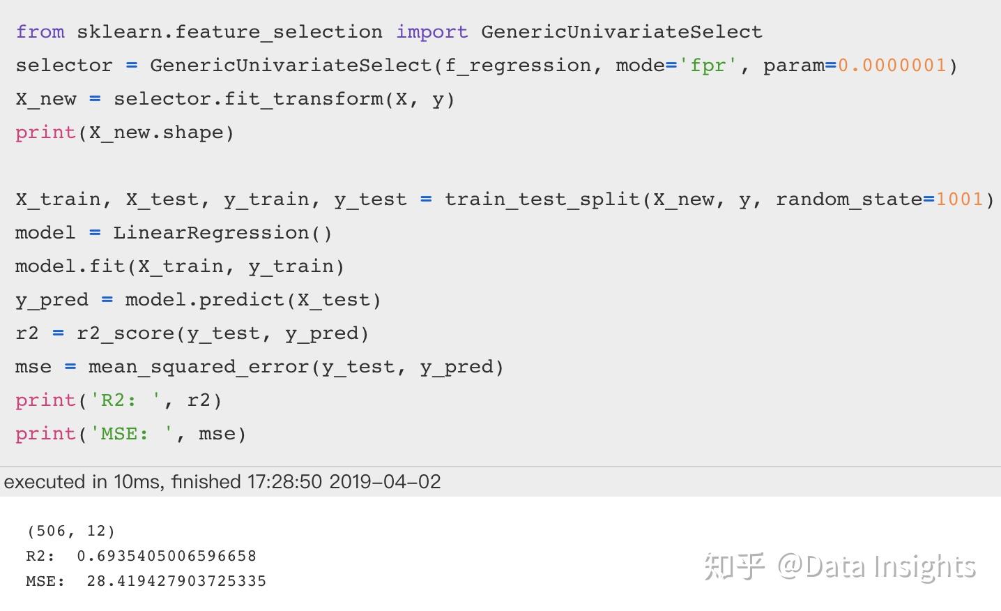 sklearn中的特征选择：单变量选择法从理论到实战[上] - 知乎