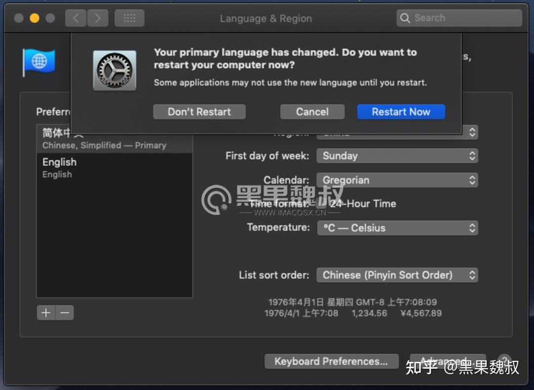 macOS 系统修改语言教程简单设置系统语言为中文 - 知乎