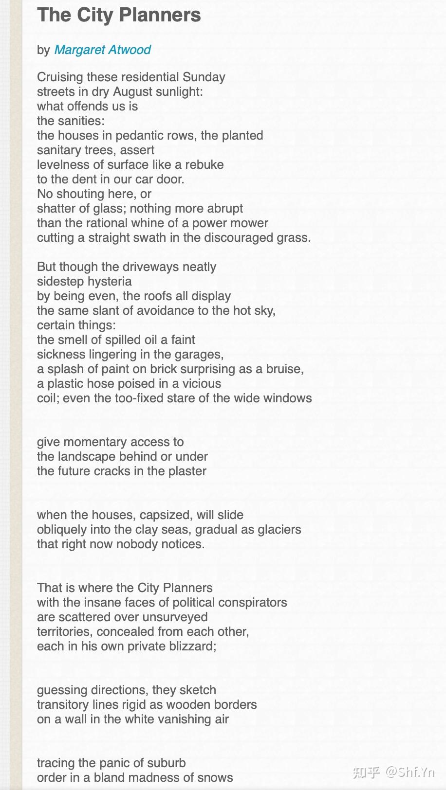The City Planners - Poem Analysis - 知乎