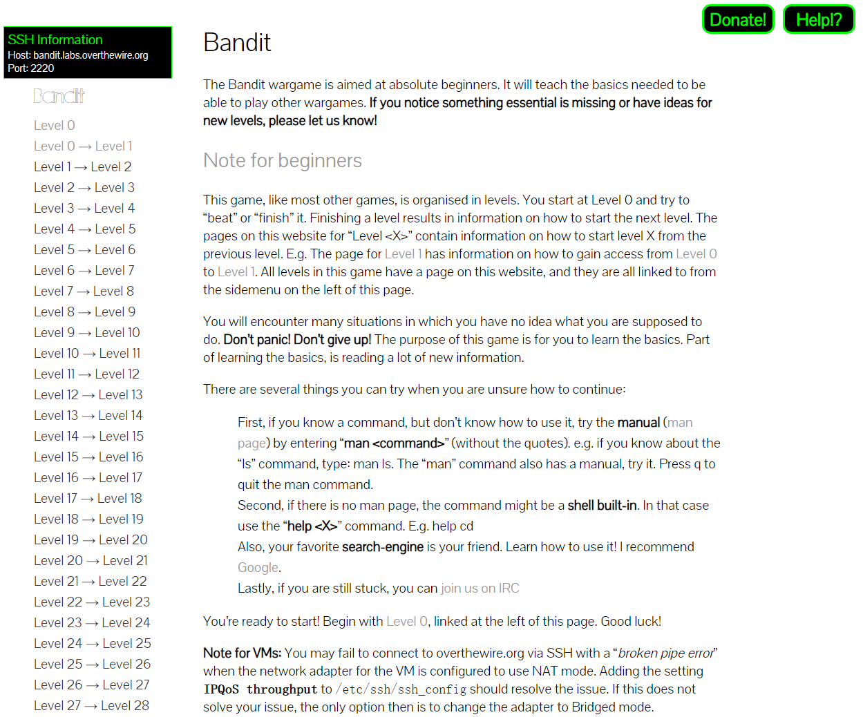 OverTheWire-Wargames Ⅰ - 知乎