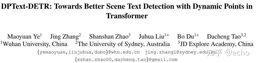 DPText-DETR: Towards Better Scene Text Detection with Dynamic Points in ...