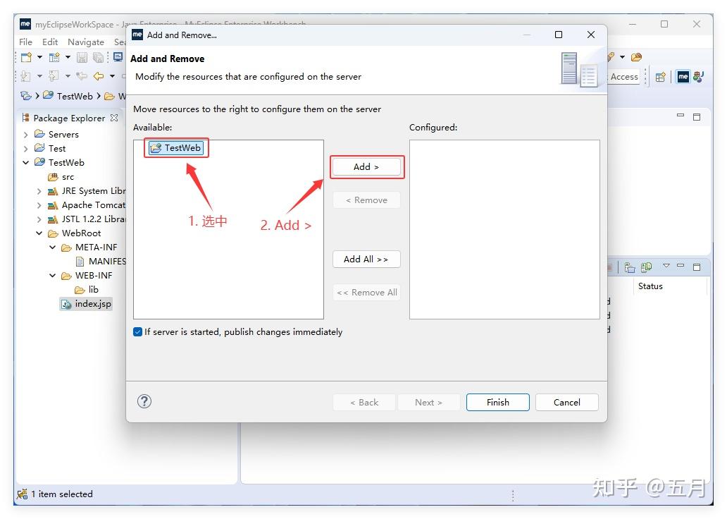 Java Web开发, myeclipse配置本地的tomcat、部署项目、启动项目、超详细小白保姆级教程 - 知乎
