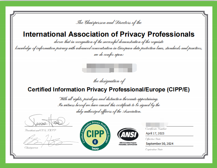 IAPP CIPPE+CIPM双证到手！他如何在3个月内完美通过的？ - 知乎