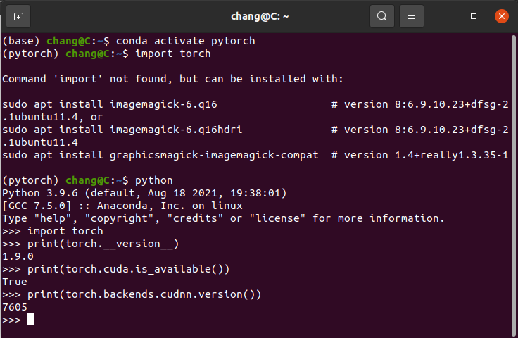 Ubuntu 20.04.3 LTS + PyTorch 环境搭建 - 知乎