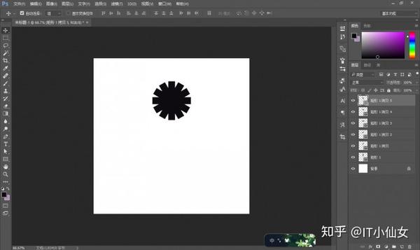 用PS制作围绕中心点复制的旋转图形 - 知乎