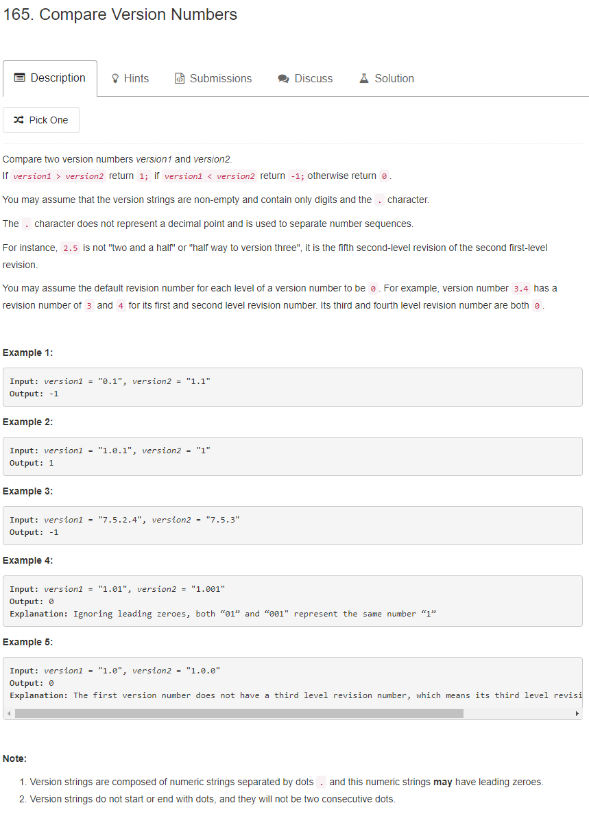 165 Compare Version Numbers 知乎