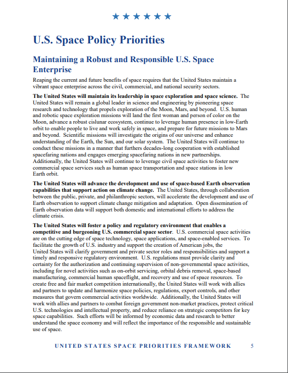 【讯息·国际太空】剑指太空，美国政府发布《太空优先框架》 - 知乎