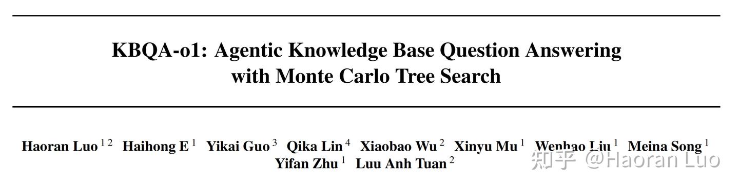 KBQA-o1：基于蒙特卡洛树搜索的智能体知识图谱问答 - 知乎