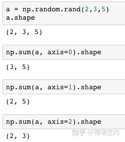 稍微了解一下numpy.sum()中的axis - 知乎