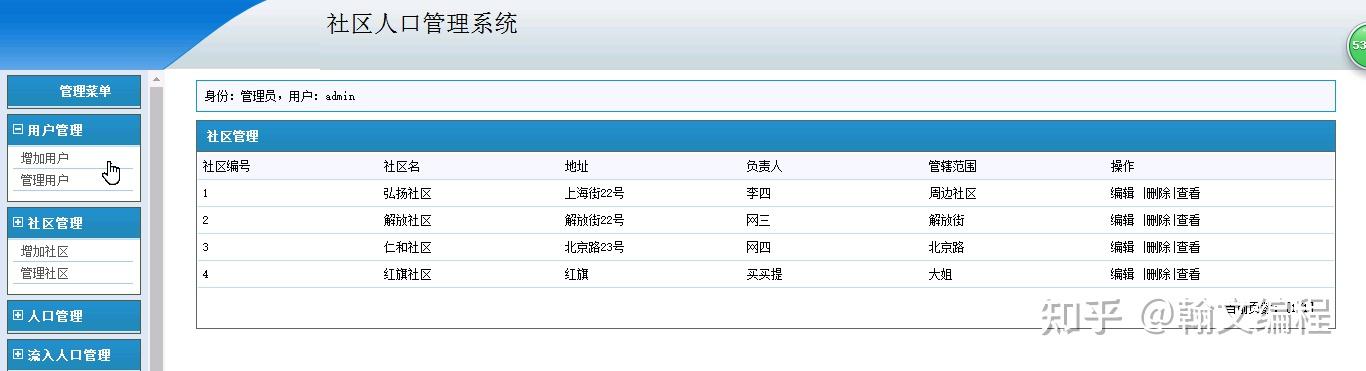 Java 社区人口管理系统myeclipse开发mysql数据库web结构jsp编程计算机网页项目 知乎